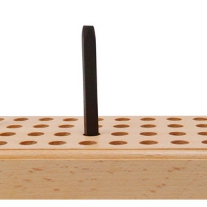 Wooden Stamp Storage Stand With 40 Holes Jewelry Making Stamp Organizer ...