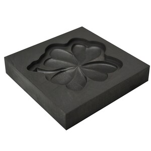 Four Leaf Clover 3D Graphite Ingot Mold for Precious Metal Casting Gold ...