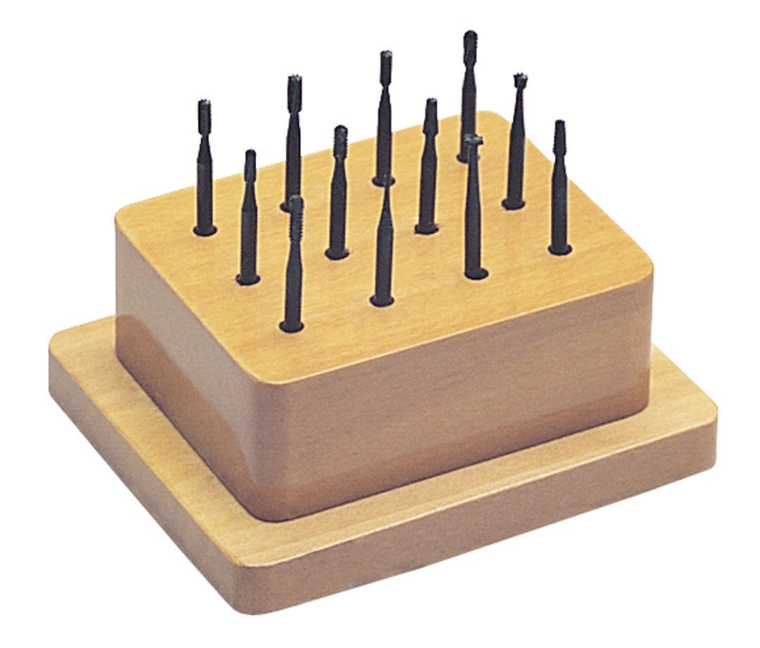 12-piece Wax Bur Set With Wooden Stand Jewelry Making Wax Wood Plastic ...