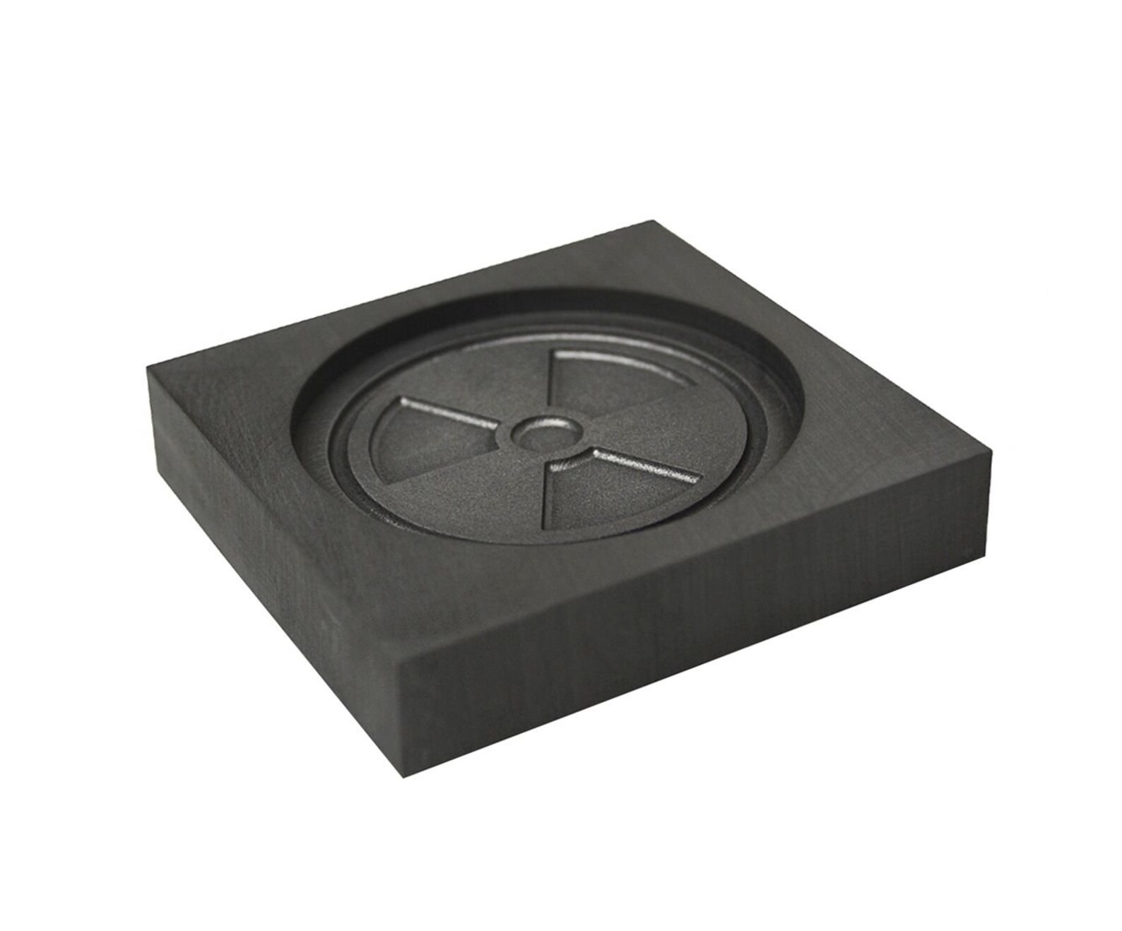 Radiation Symbol 3D Graphite Ingot Mold for Precious Metal Casting Gold ...