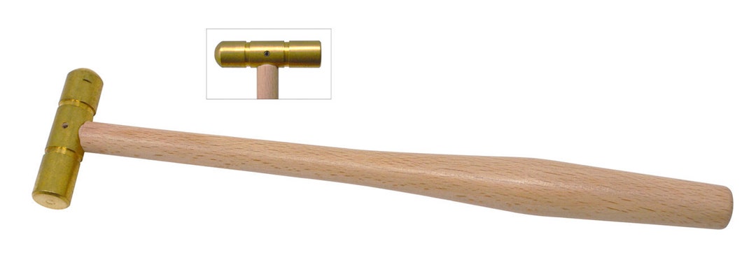 Brass Mallet With Flat & Domed Face Jewelry Making Metal Forming Mallet ...