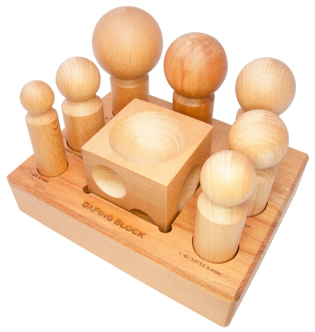 Wooden Dapping Punch & Block Set of 8 on Wooden Base - Etsy
