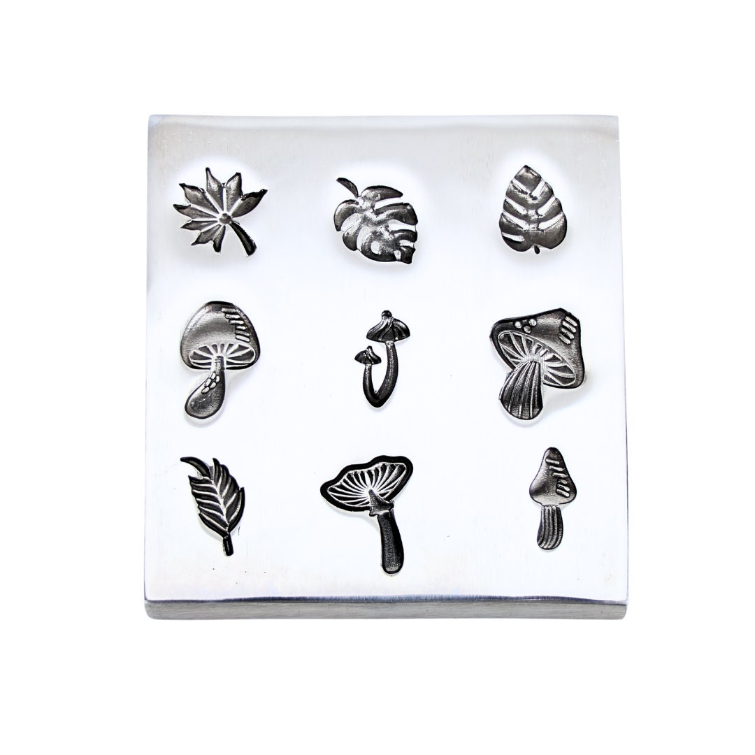 Shot Plate 9 Designs Assorted Shapes Impression Dies Mushroom Plant ...