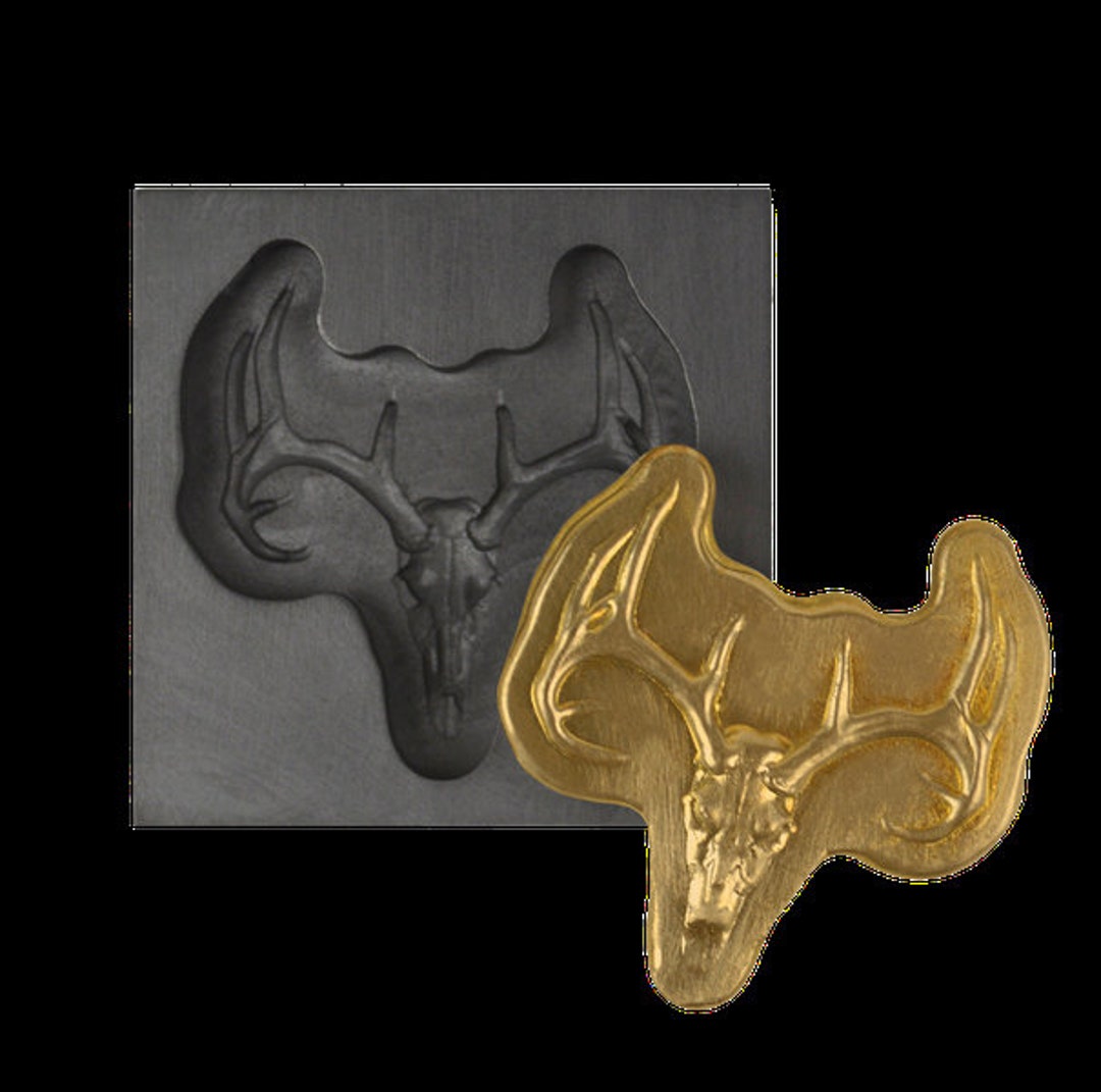 Deer Skull 3D Graphite Ingot Mold for Precious Metal Casting Gold ...