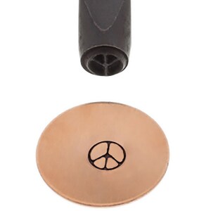 3/16" 5 MM Peace Sign Punch Stamp for Marking Pressing Gold Silver ...