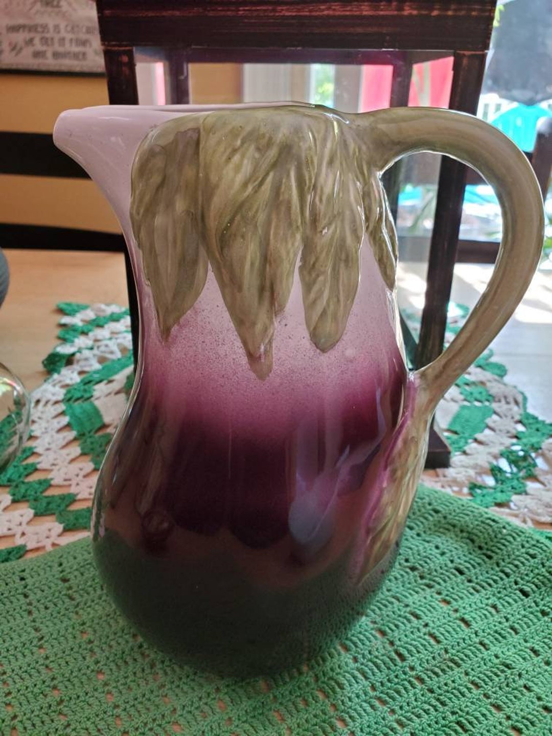 Eggplant Shaped Pitcher Made in Italy by Mancer - Etsy