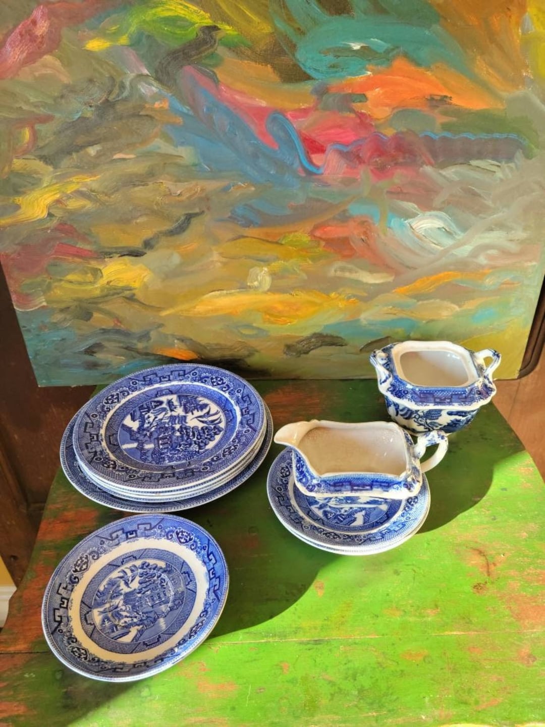 Dudson, Wilcox & Till, Hanley, England, Blue Willow Pattern, Sold as a ...