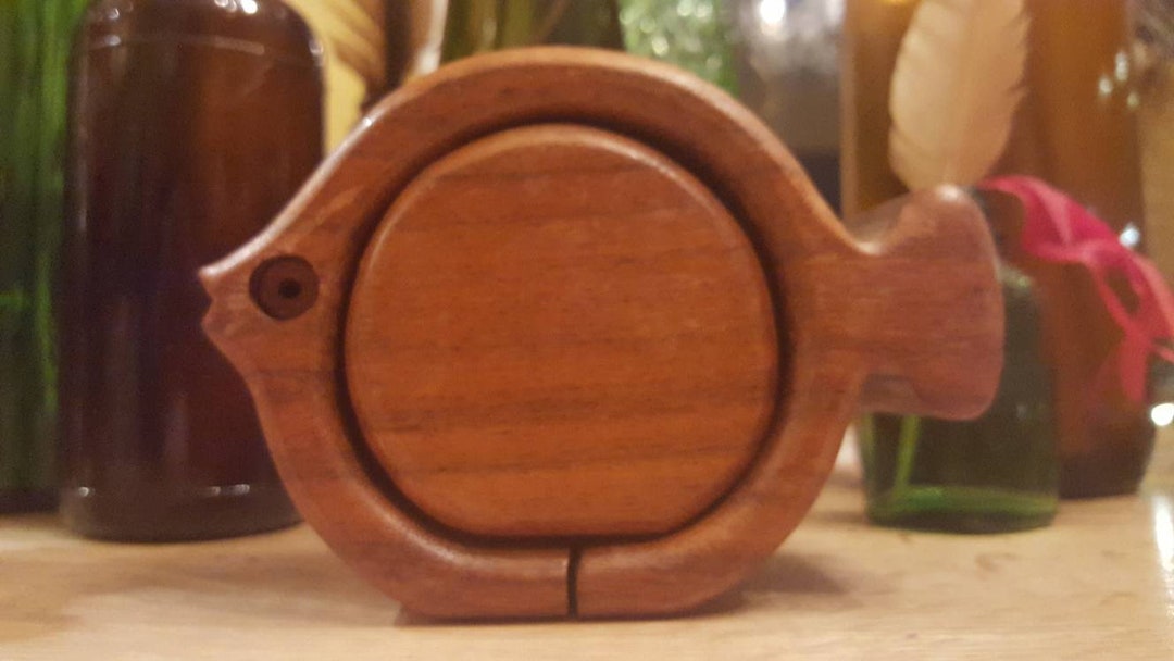 Wooden Fish Shaped Handmade Trinket Box, Marvin Brand 1983 - Etsy