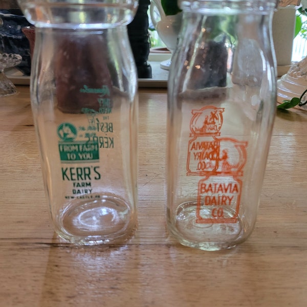 Vintage Milk Bottle - Etsy