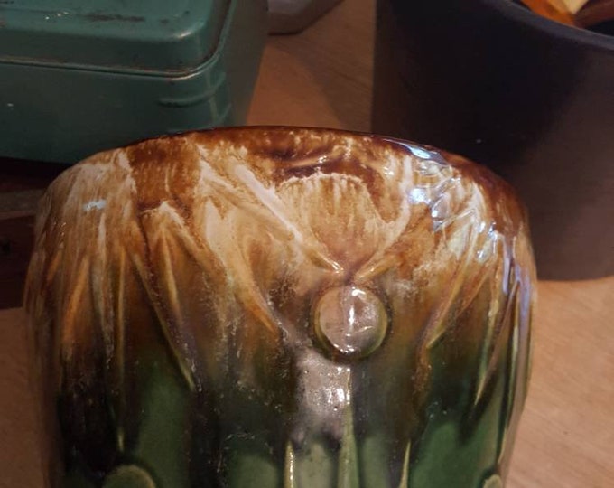 Robinson Ransbottom Pottery Co., 8-1/8" Diameter Pot, Sun and Moon ...