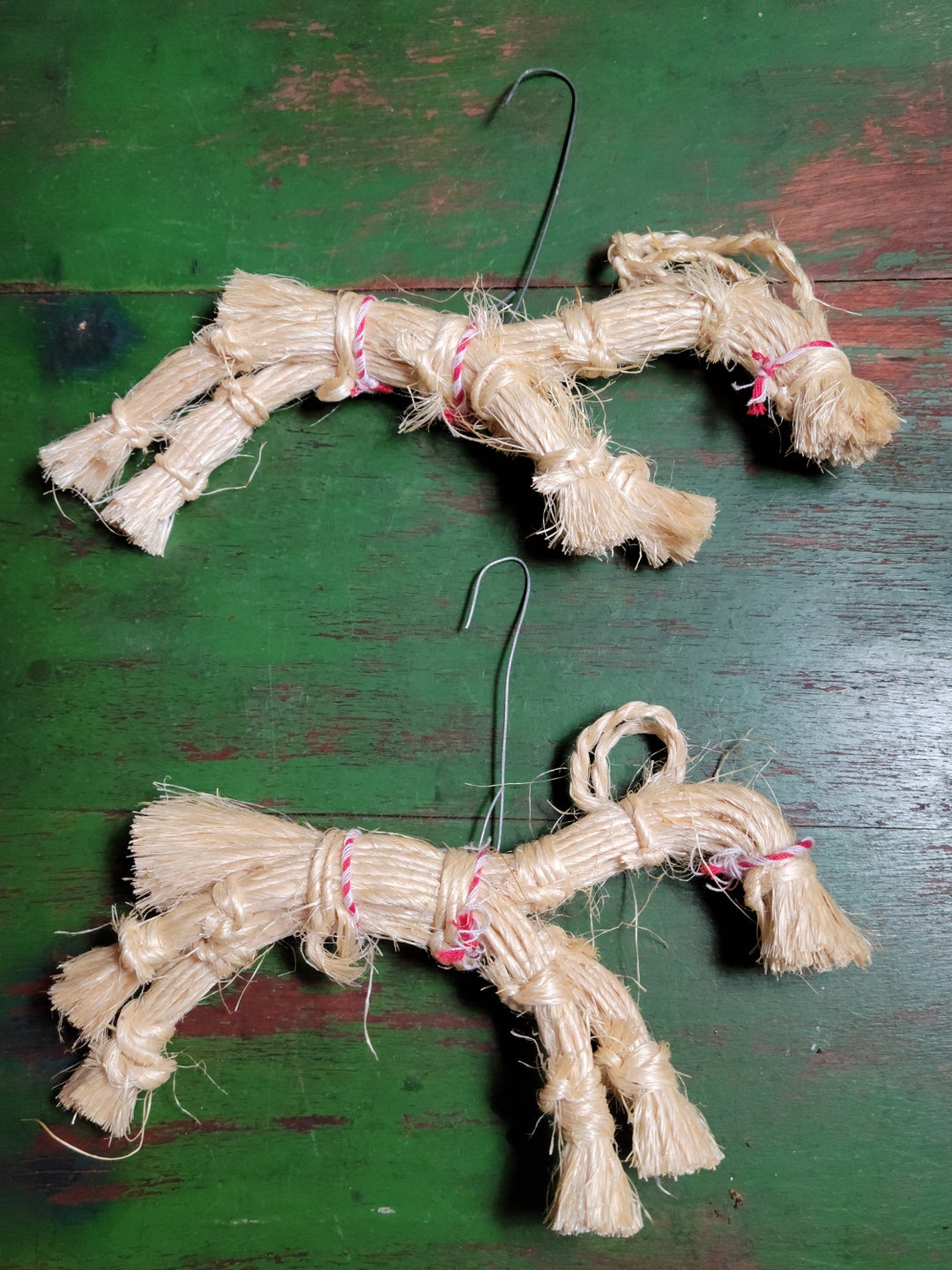 Vintage Swedish Scandinavian Woven Straw Julbock Figure, Folk Art, Red ...