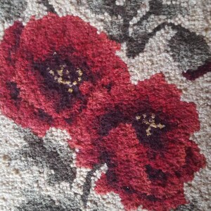 Poppy Hooked Rug, Framed - Etsy