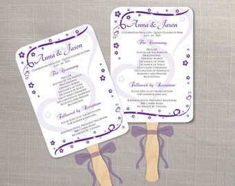 DIY Printable Program Fan Template Editable MS Word File 5 | Etsy