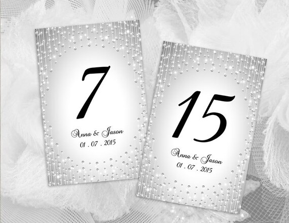 Instant Download 5 x 5 Winter Silver Snowflakes DIY Printable Wedding ...