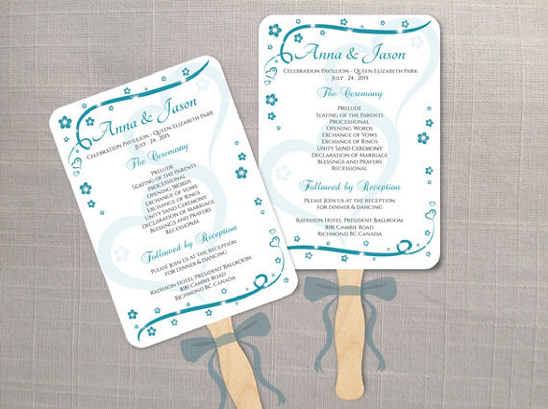 DIY Printable Program Fan Template Editable MS Word File 5 - Etsy