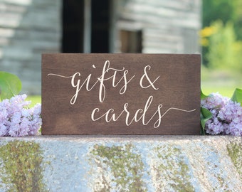 Cards and Gifts Rustic Sign, Wedding Cards Woodland Sign, Wedding Gift ...