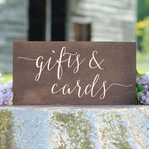 Gifts and Cards Sign Wedding Sign Rustic Wedding Decor - Etsy