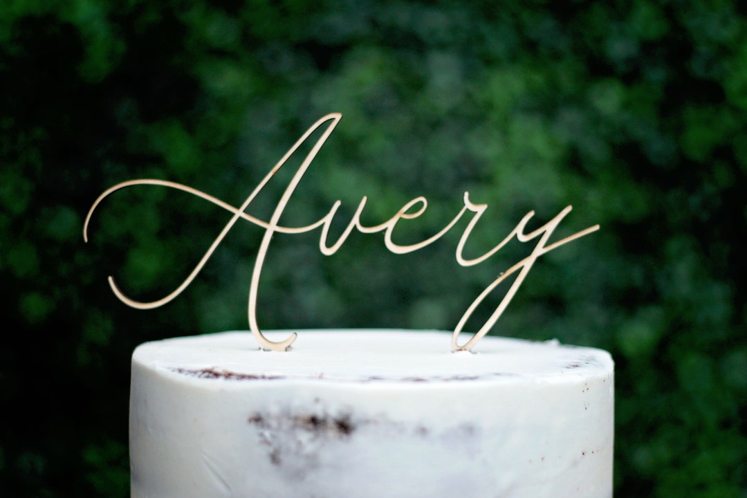 Wood Name Cake Topper, Custom Cake Topper, Birthday Cake Topper ...