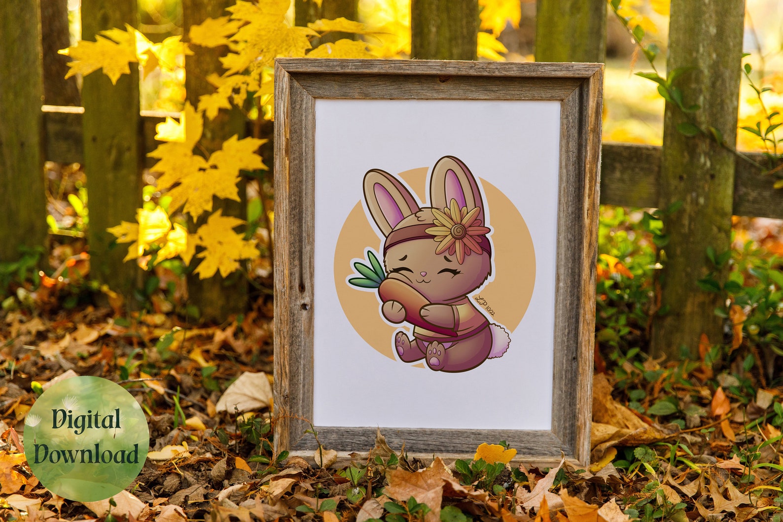 Fall Bunny Rabbit Printable--jpegs and PNG! - Etsy