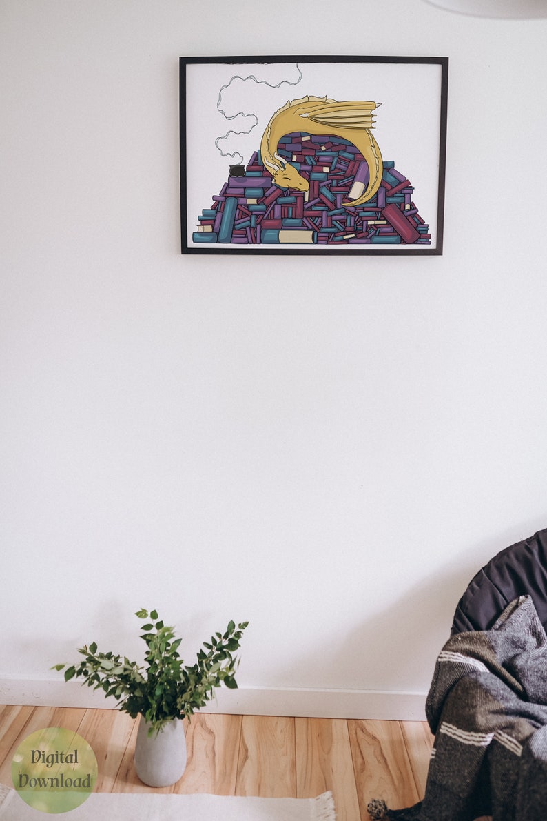 Dragon Book Hoard Printable | Etsy