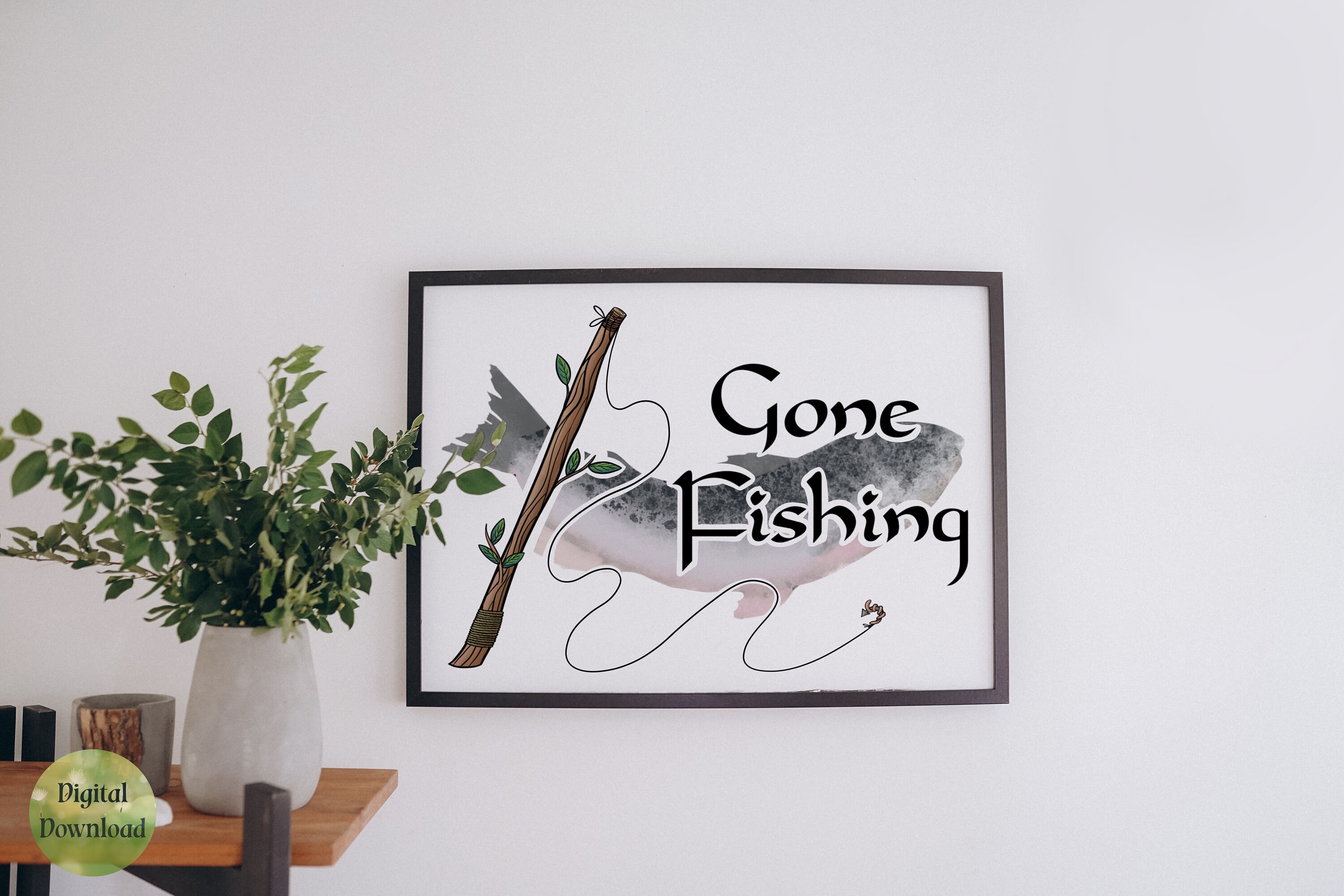 Gone Fishing Sign Printable - Etsy