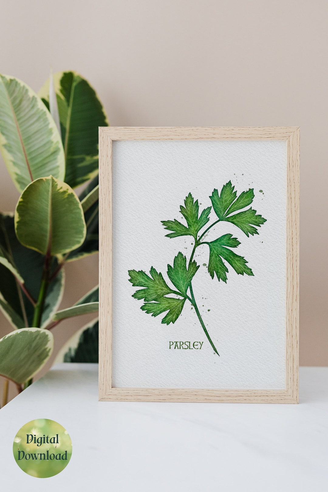 Watercolor Parsley Printable - Etsy