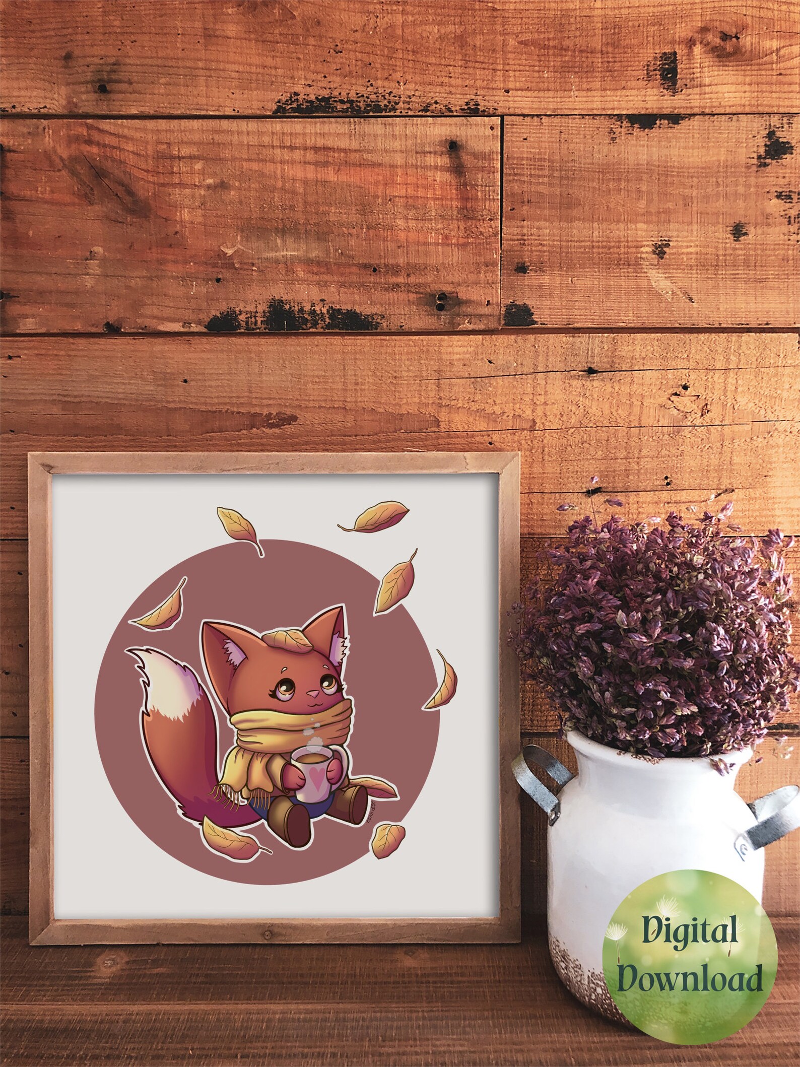 Cute Cottagecore Fox Printable - Etsy