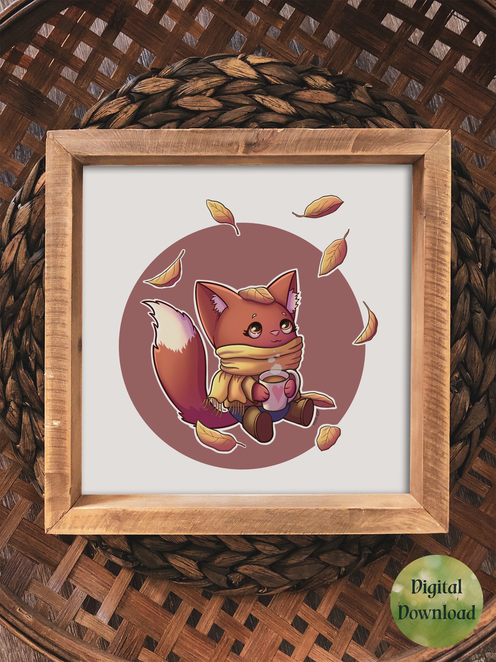 Cute Cottagecore Fox Printable - Etsy