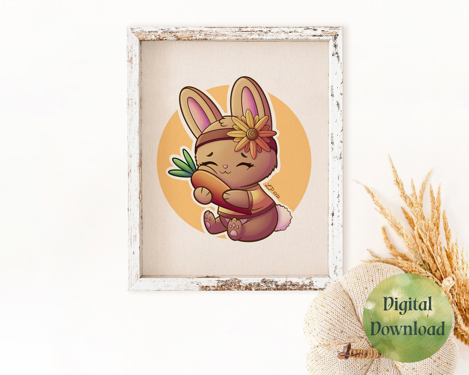 Fall Bunny Rabbit Printable--jpegs and PNG! - Etsy