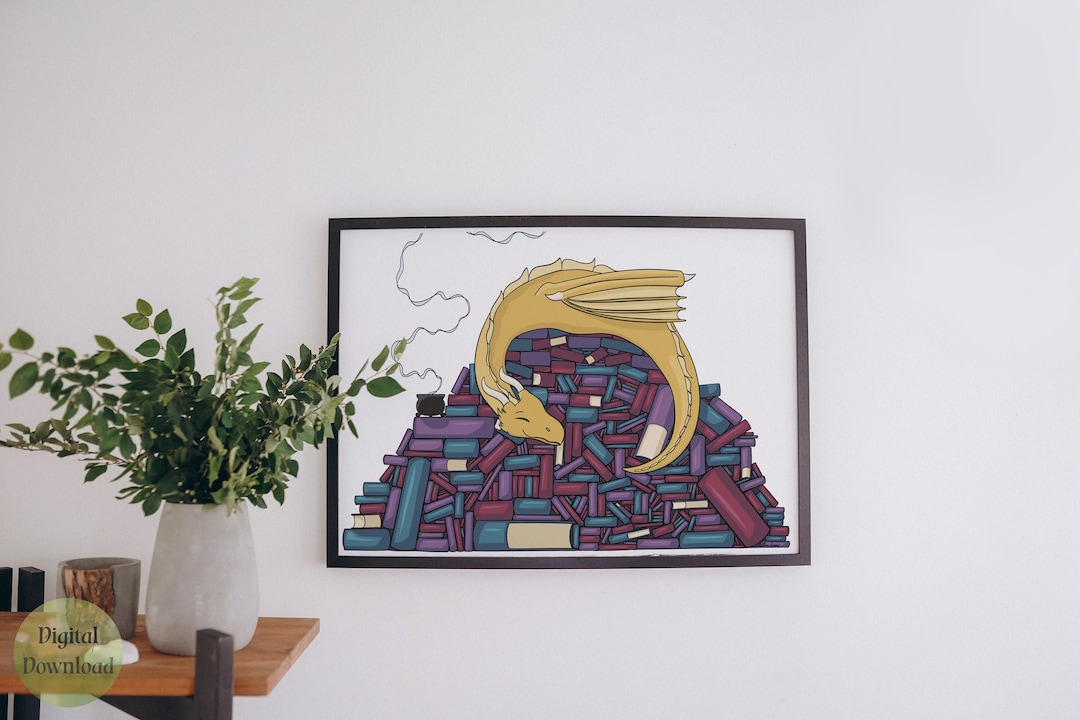 Dragon Book Hoard Printable - Etsy