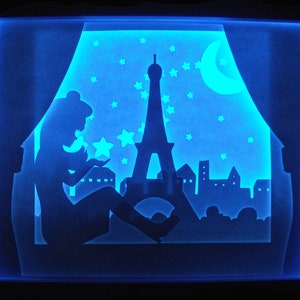 A Night in Paris Shadow Box Light Box DIY Digital Download; SVG, PNG ...