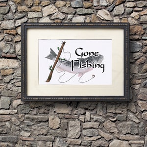 Gone Fishing Sign Printable - Etsy