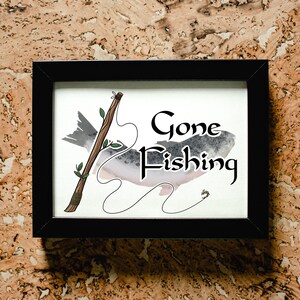 Gone Fishing Sign Printable - Etsy