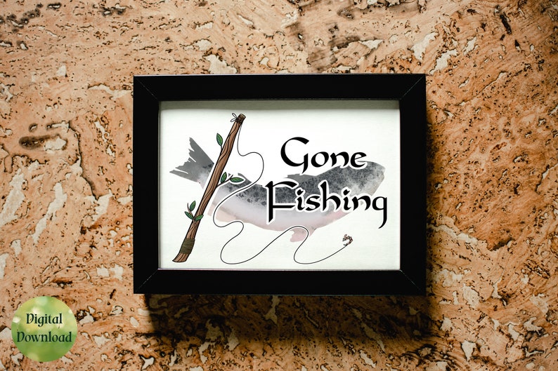 Gone Fishing Sign Printable - Etsy