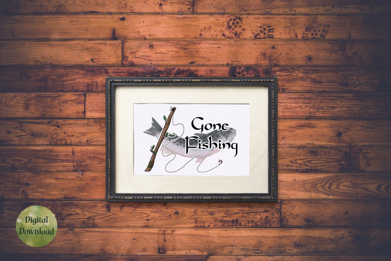Gone Fishing Sign Printable - Etsy