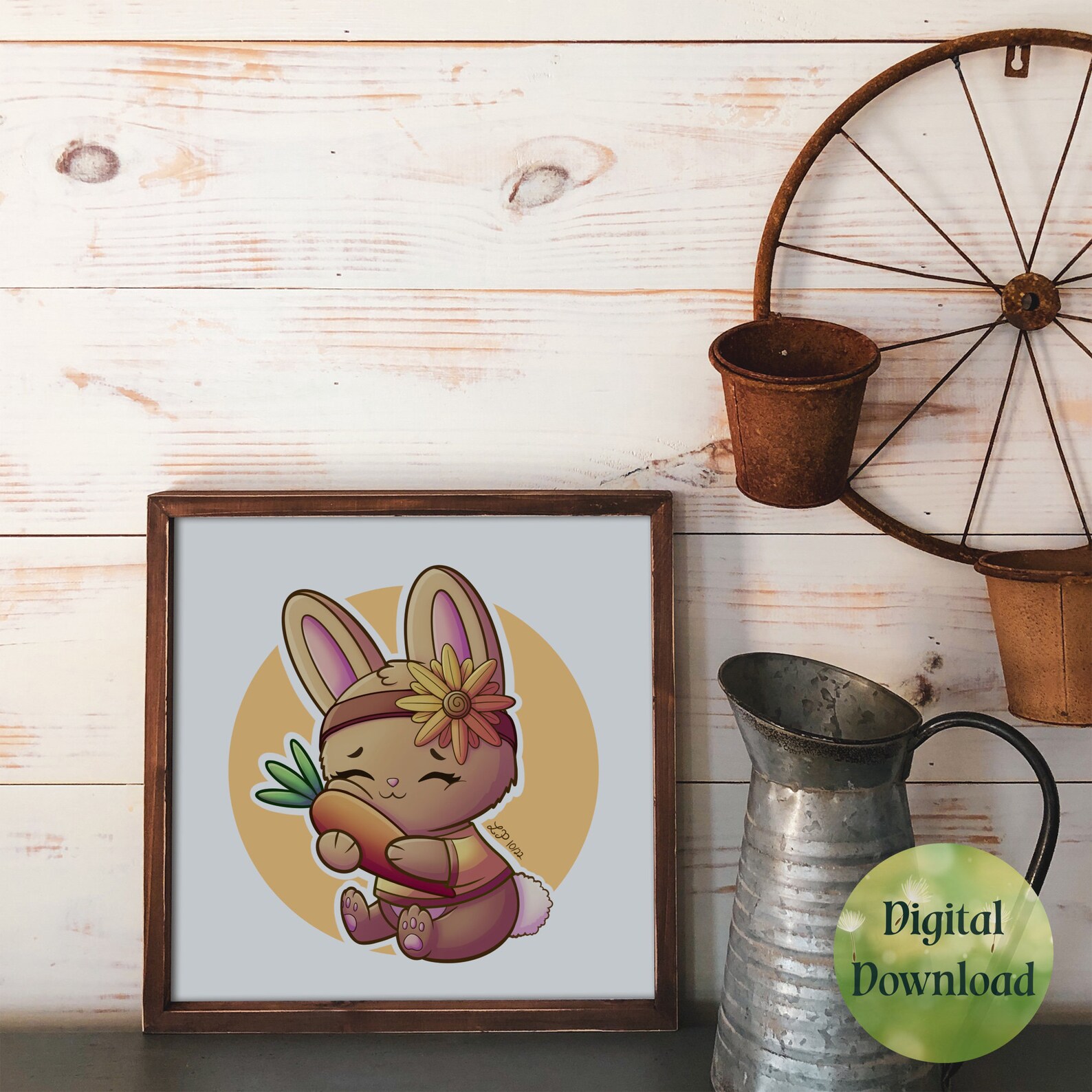 Fall Bunny Rabbit Printable--jpegs and PNG! - Etsy