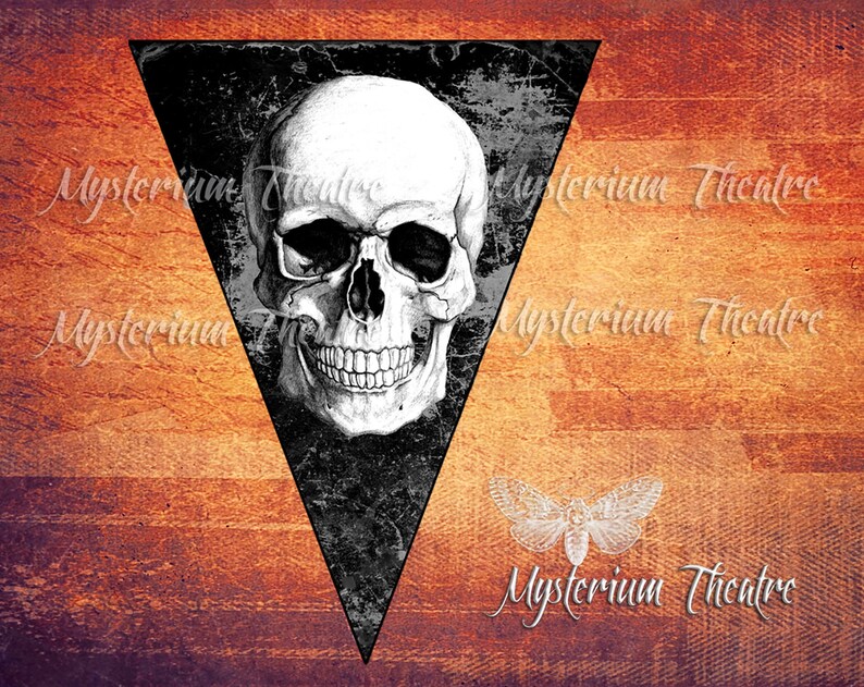 Halloween Printable Skull and Bones Large 16 Long Banner - Etsy