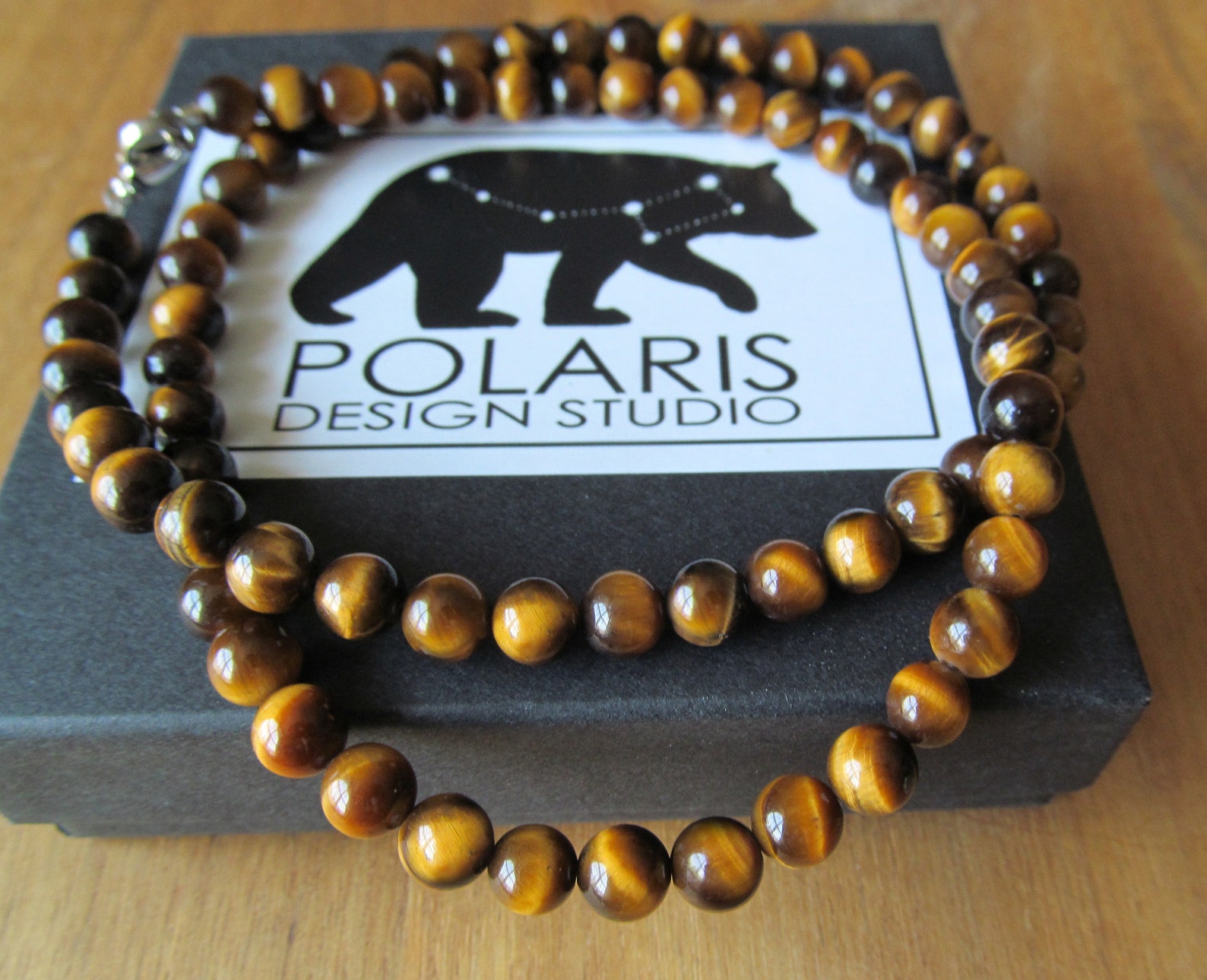 6mm Tiger Eye Necklace for Men - Etsy