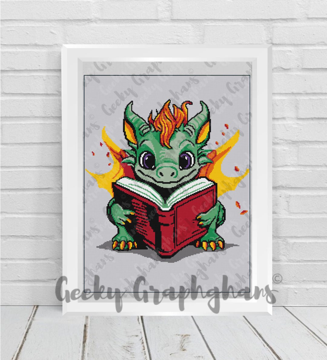 Bookish Dragon Crochet Graphghan Pattern - Etsy