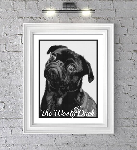 PICKLE THE PUG 5 Colours Graphghan Pattern for Single - Etsy