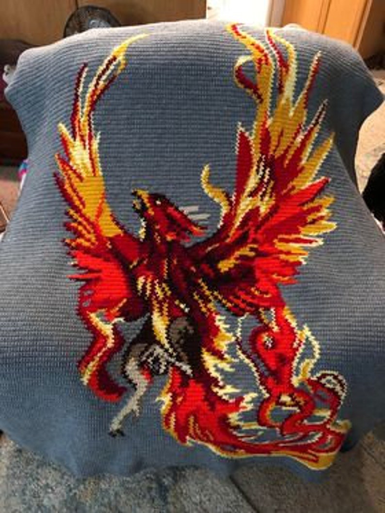 Phoenix Crochet Graphghan Pattern - Etsy