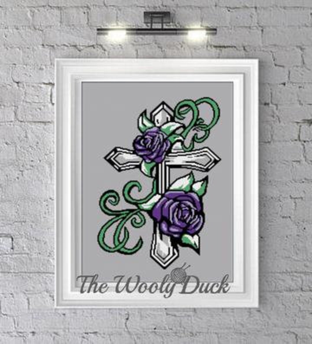 Cross in Roses Crochet Graphghan Pattern - Etsy