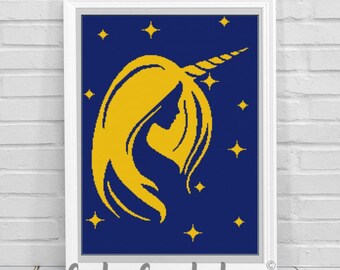 Unicorn Zombie Crochet Graphghan Pattern SC 240 X 200 - Etsy