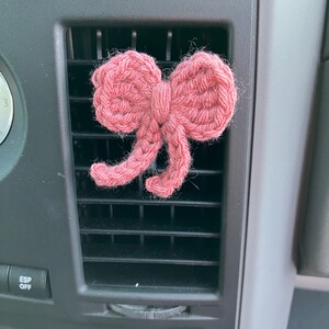 Crochet Bow Vent Clip | Bow Vent Clip - Etsy