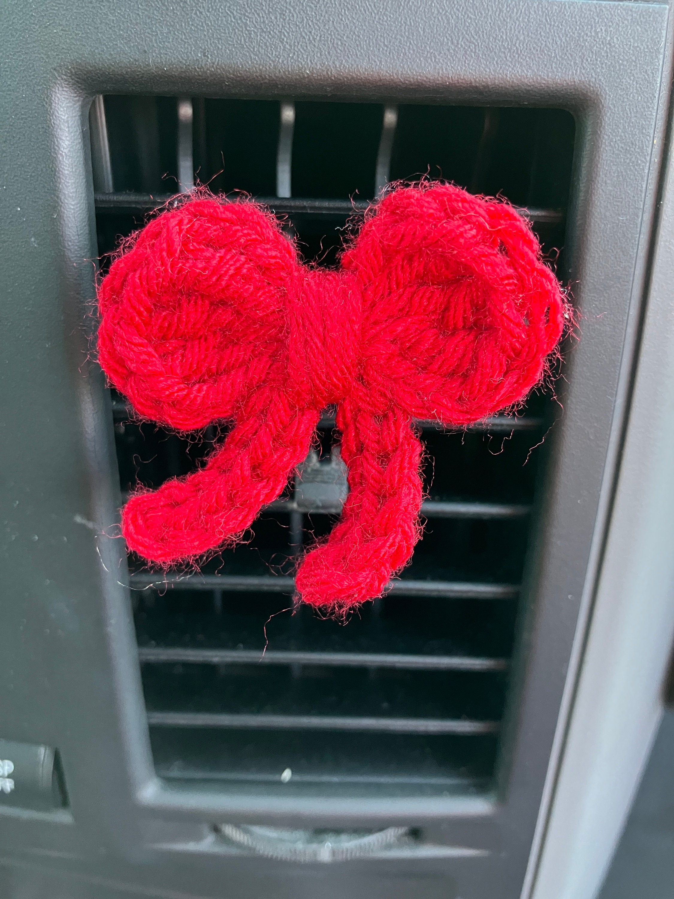 Crochet Bow Vent Clip | Bow Vent Clip - Etsy