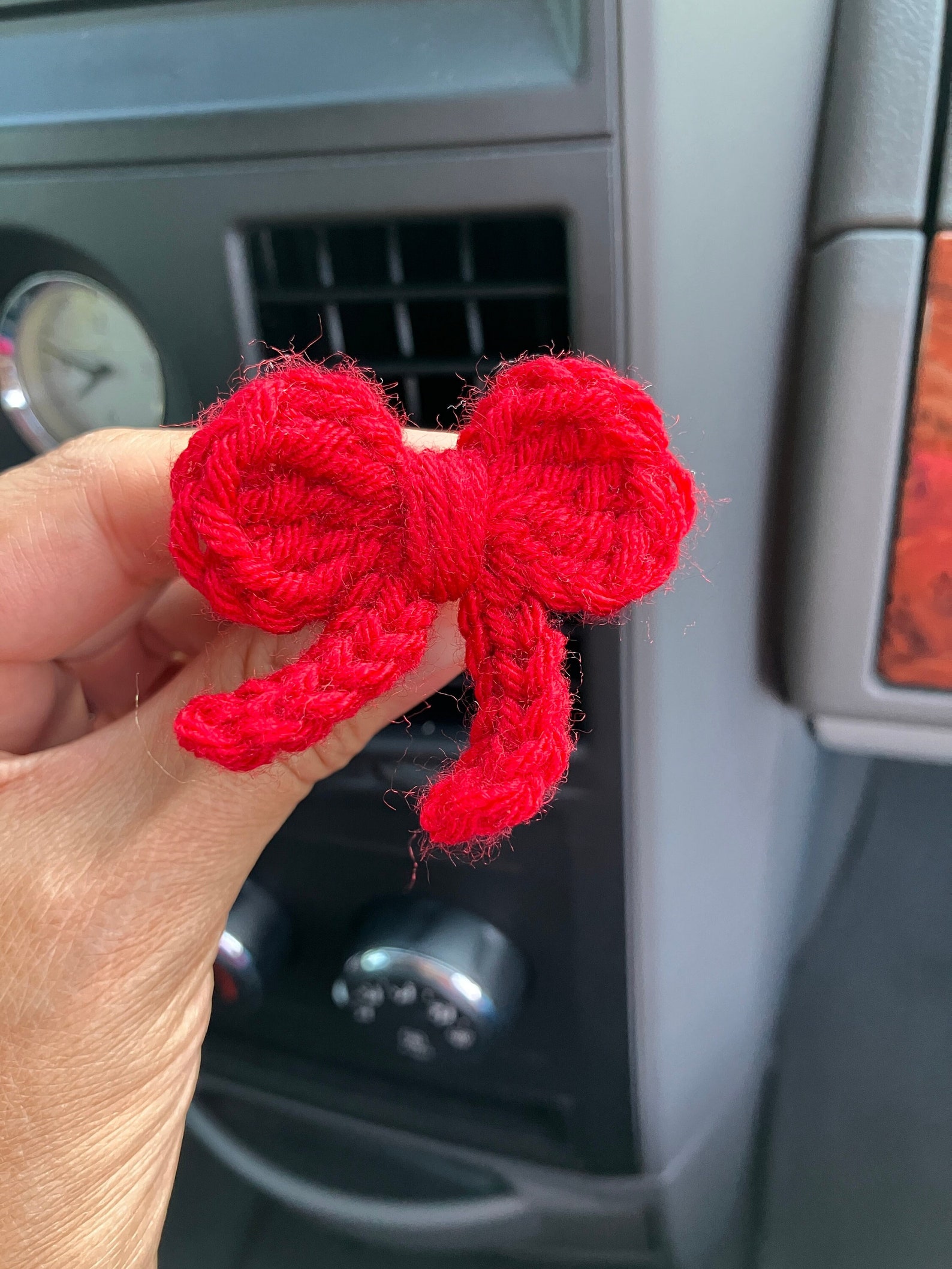 Crochet Bow Vent Clip | Bow Vent Clip - Etsy