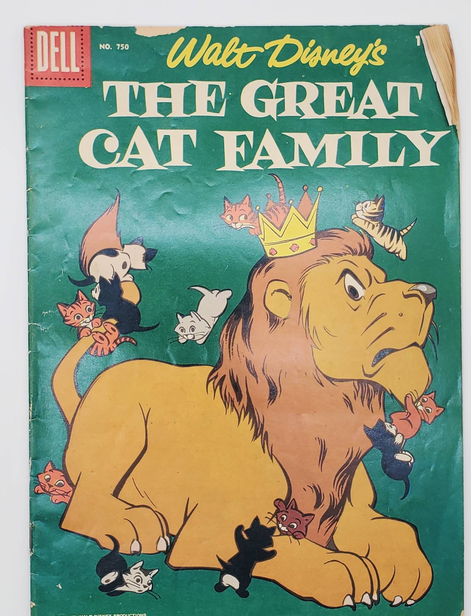 Vintage Walt Disney's the Great Cat Family Book Disney Collectible ...