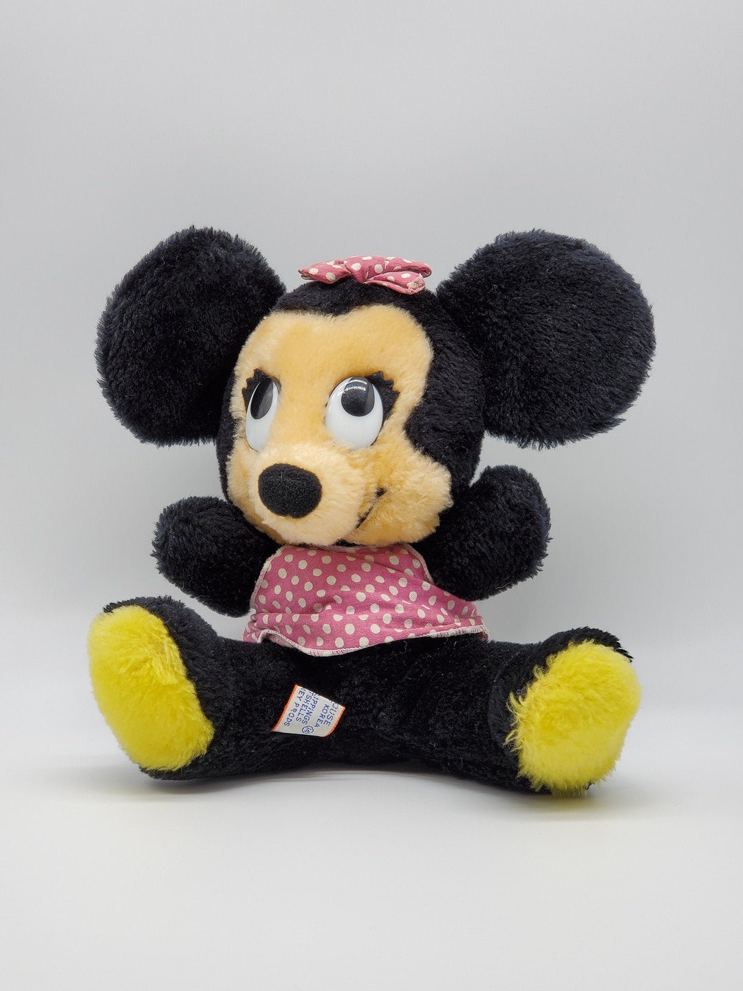Vintage 1970s Disney Minnie Mouse Plush Stuffed Animal Children's Toy ...