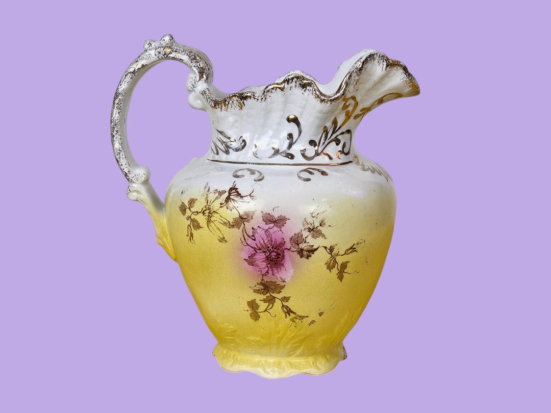 Antique Samuel Ford & Co. Buxton England Semi-porcelain Gold Gilded ...