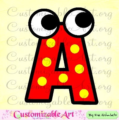 Alphabet Clipart Digital Alphabet Clip Art Images Upper Case Letters of ...